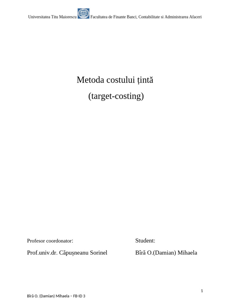 Contabilitate de Gestiune | PDF