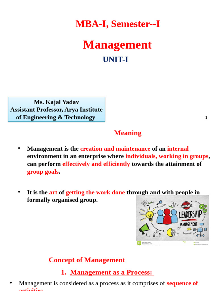 Management Unit 1 | PDF | Bureaucracy | Career & Growth