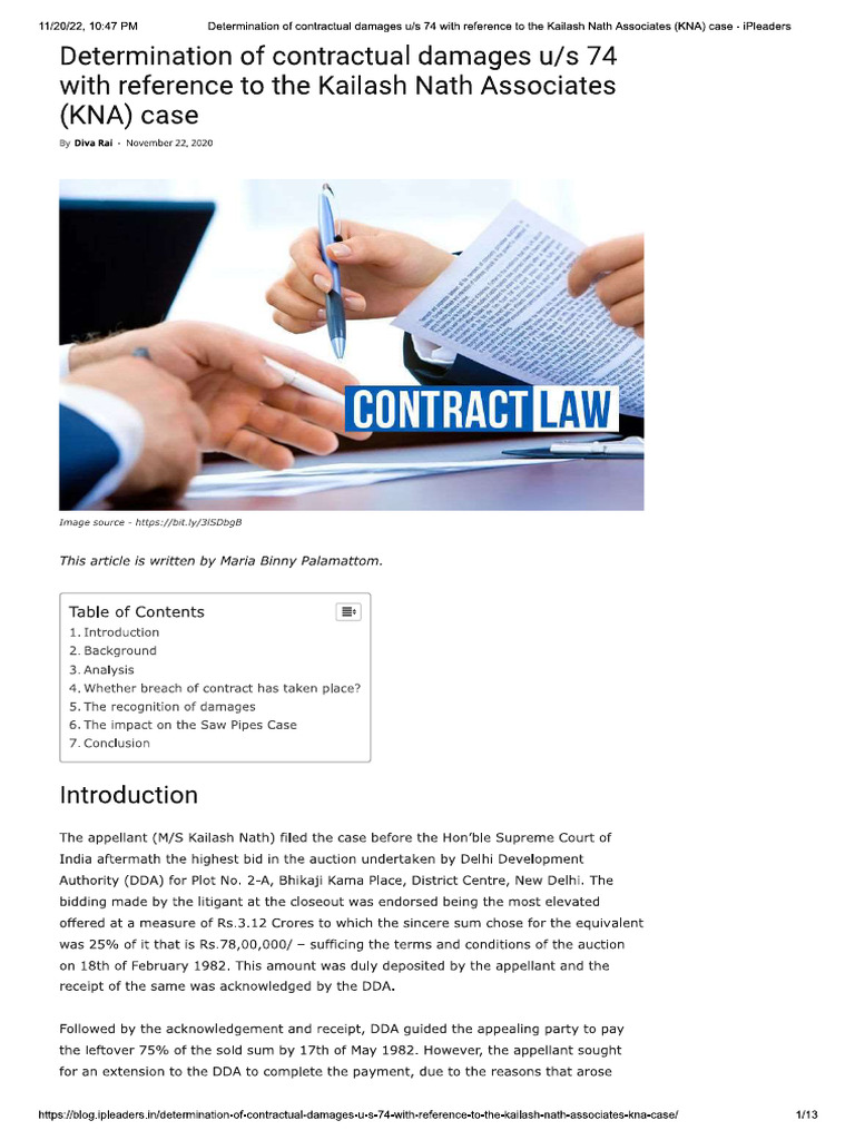 Kailashnath v. Dda | PDF