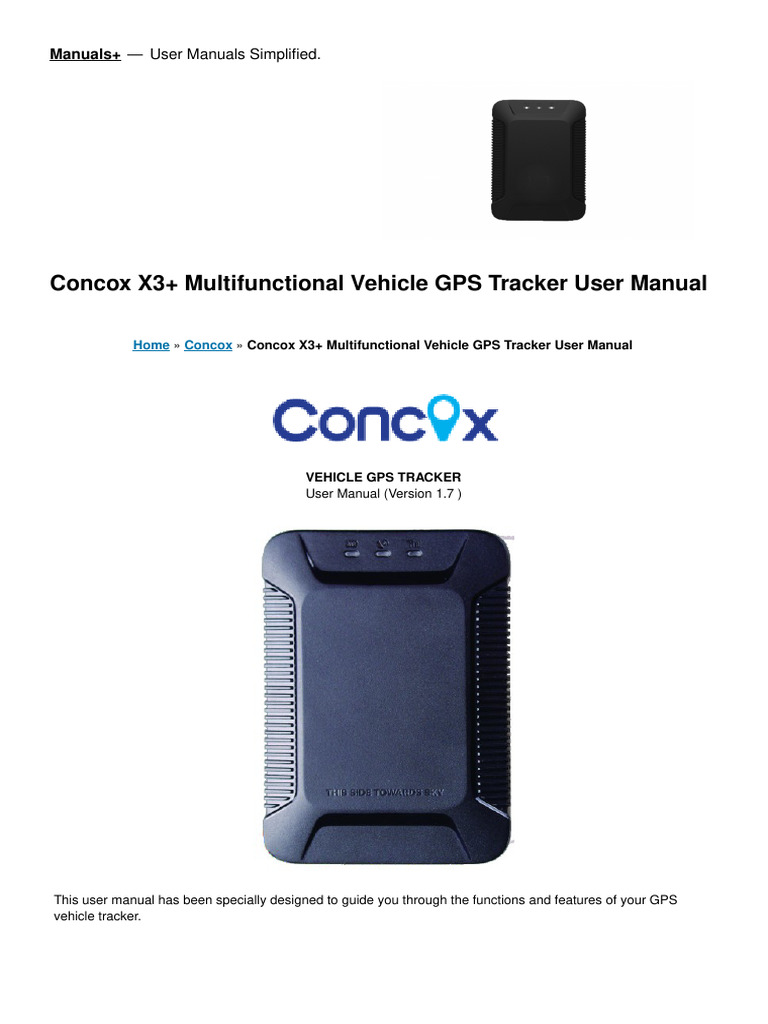 x3 Multifunctional Vehicle Gps Tracker Manual | PDF