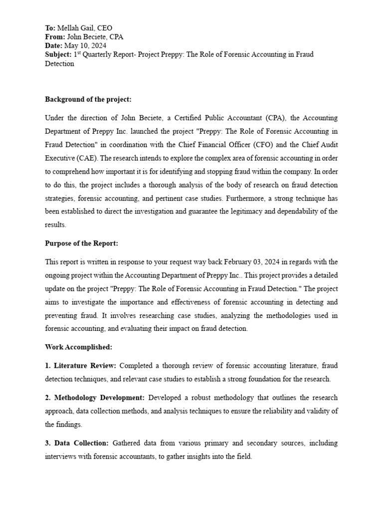 PROGRESS REPORT | PDF