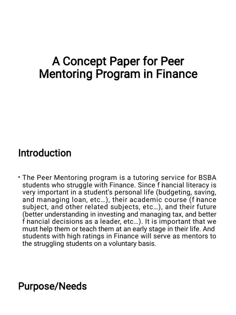 Gallego Fagaragan Panaligan Belay-Concept | PDF | Mentorship | Financial Literacy
