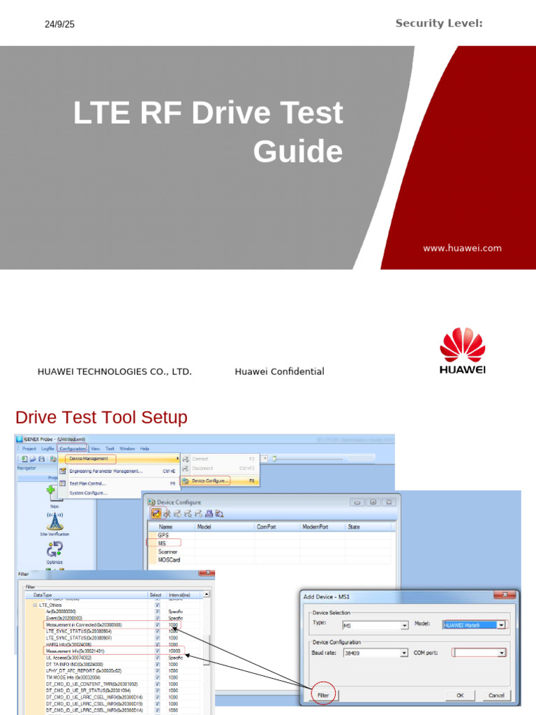 LTE - Drive - Test - Knowledge - For Huawei Viva | PDF