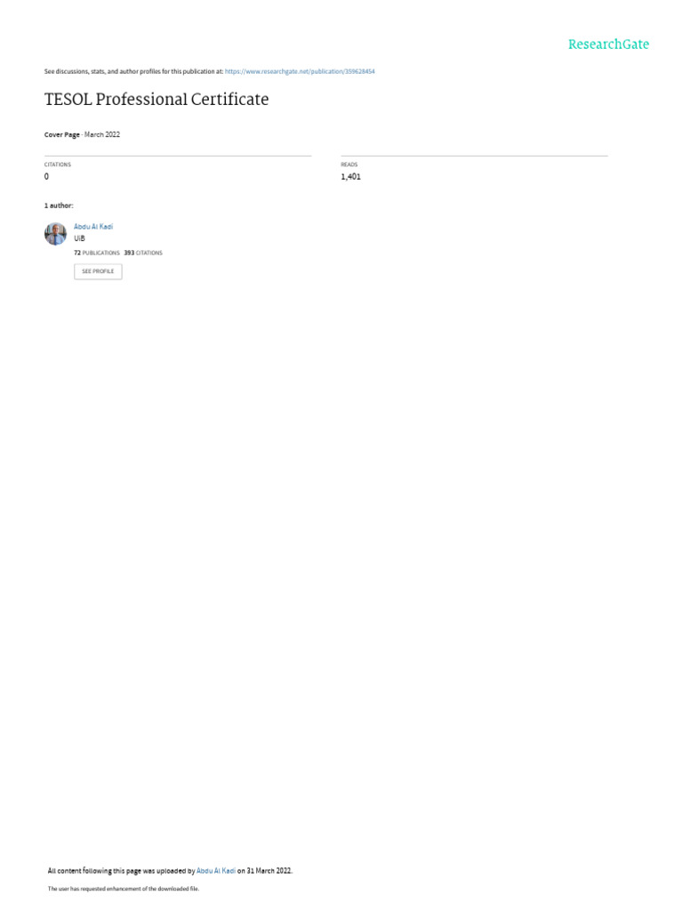 Arizona State University TESOL | PDF | English As A Second Or Foreign ...