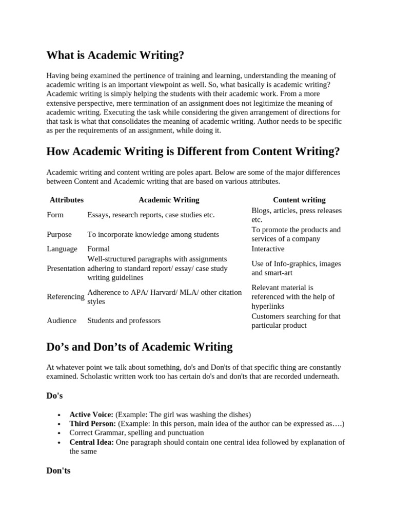 What is Academic Writing | PDF