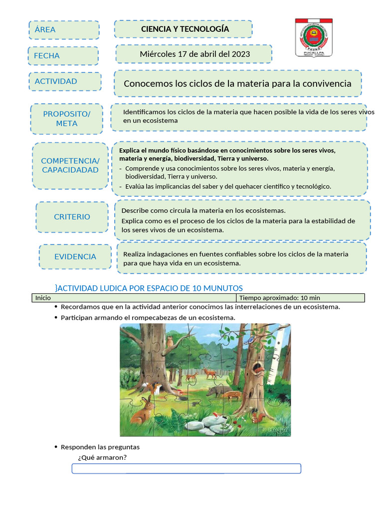 Ciclos de Materia en Ecosistemas | PDF | Nitrógeno | Fotosíntesis