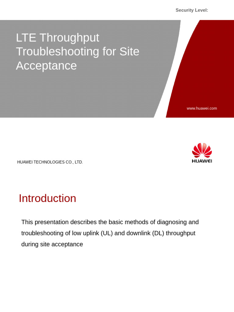 Lte Throughput Troubleshooting Dt Pdf Lte Telecommunication Computers