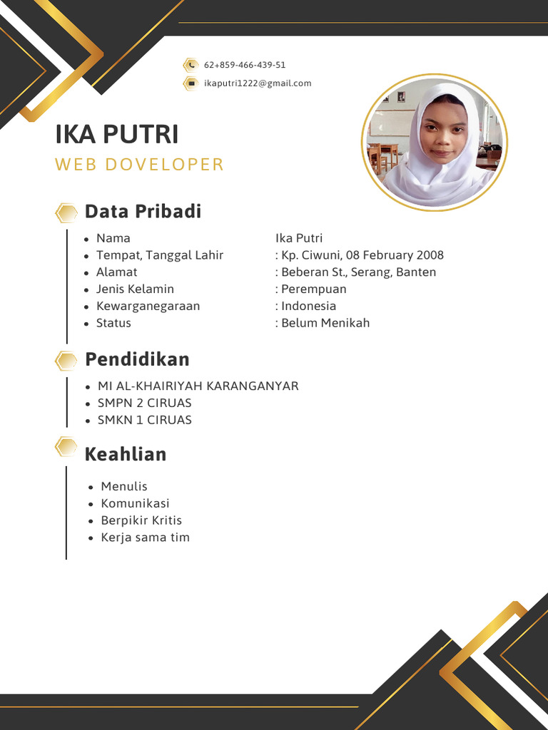 CV Ika Putri X MPLB 1 - 20240923 - 110911 - 0000 | PDF