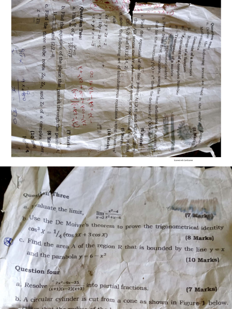 Eng. Mathematics Past Papers | PDF