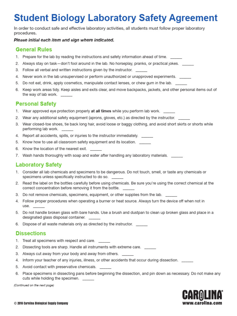 Biology Lab Safety Guidelines | PDF | Optics | Equipment