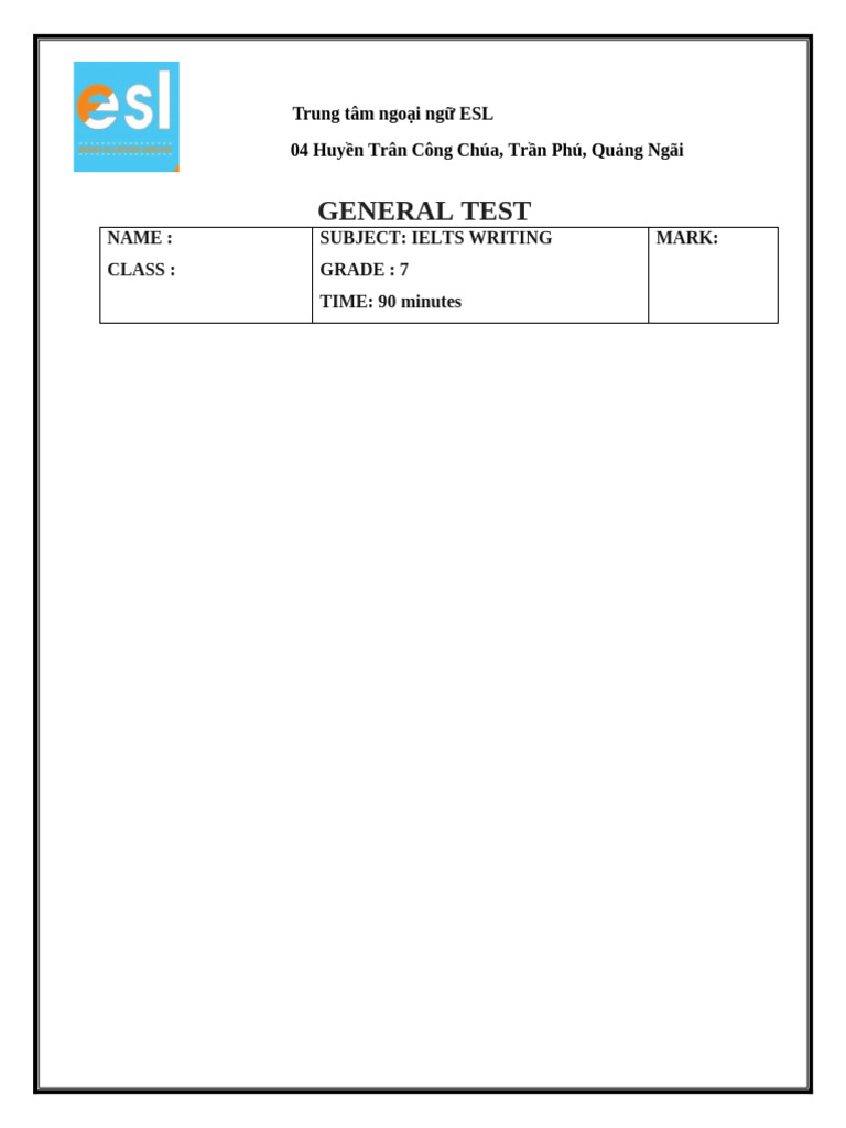 Writing - Test - Grade 7 Unit 10,11,12 | PDF