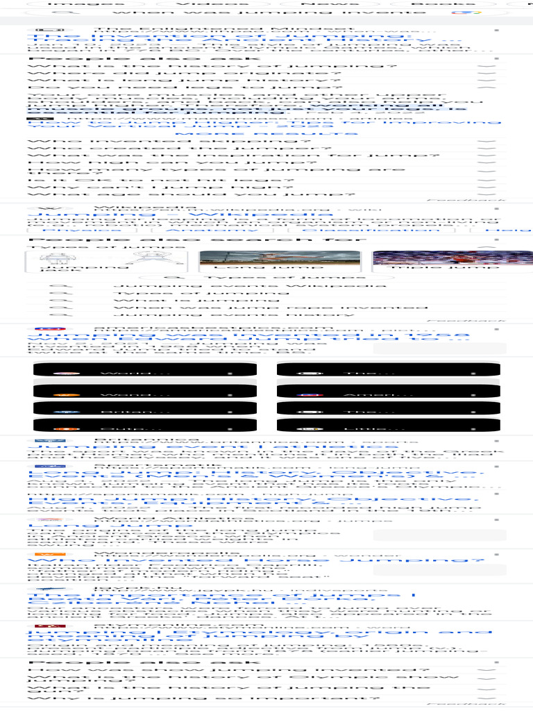 When Was Jumping Invented - Google Search | PDF