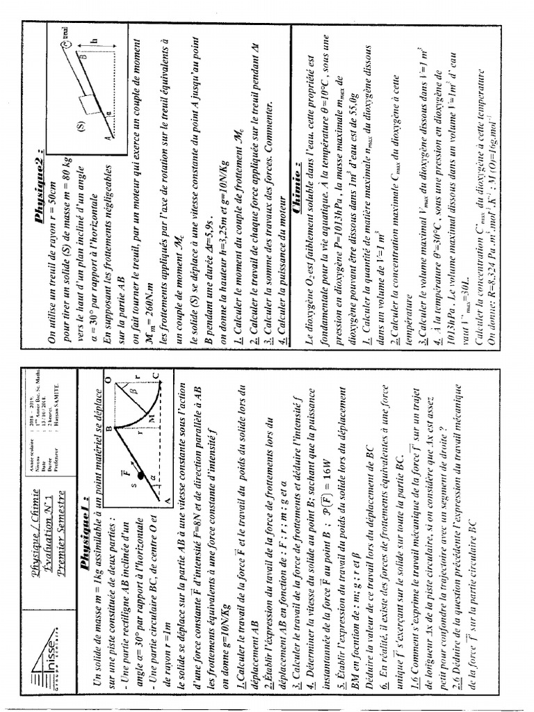 Gsa 1bac 1819 S1 C1 SMF PC | PDF