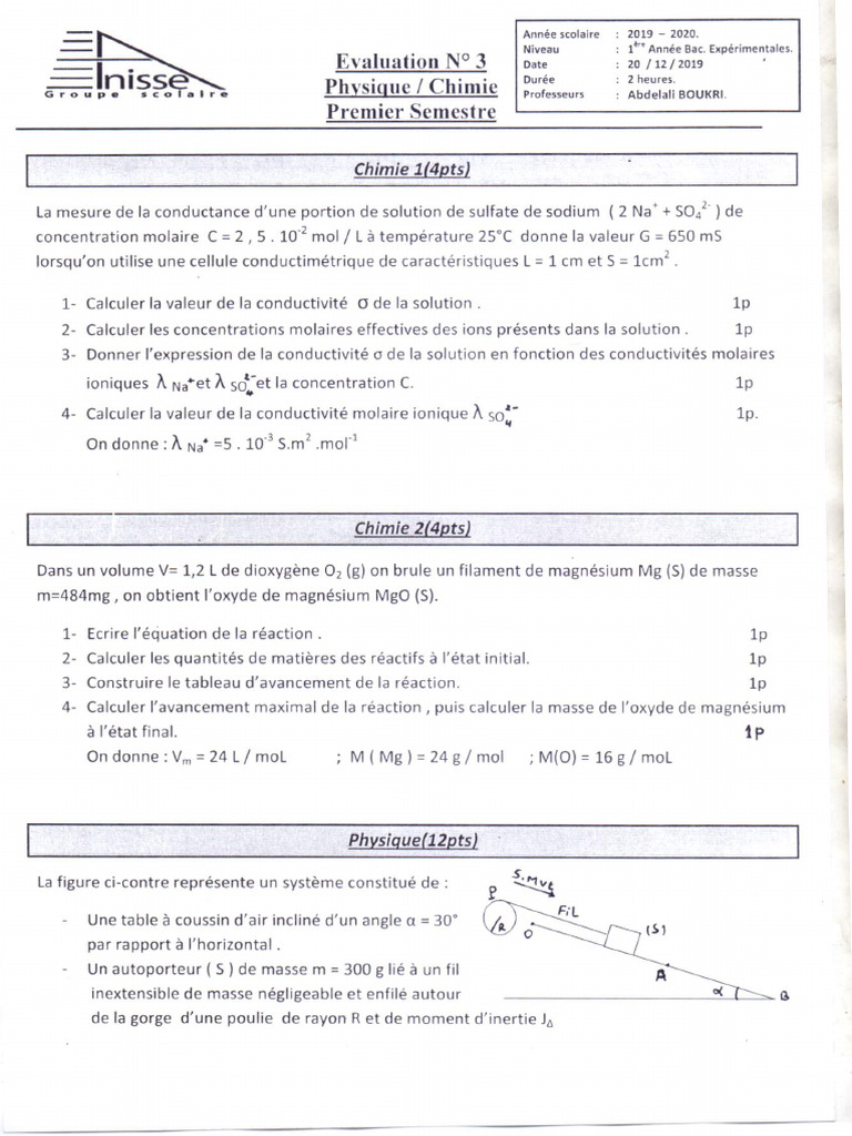 Gsa 1bac 1920 S1 C3 Exp PC | PDF