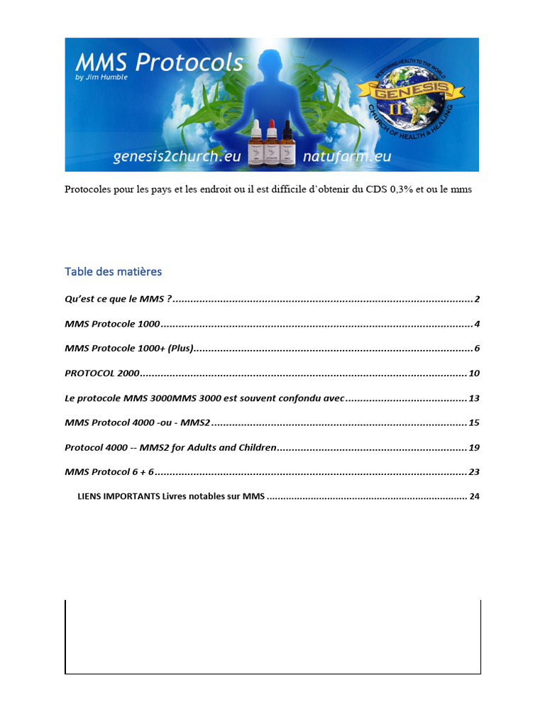 MMS CDS Potocoles | PDF | Self-Improvement | Wellness