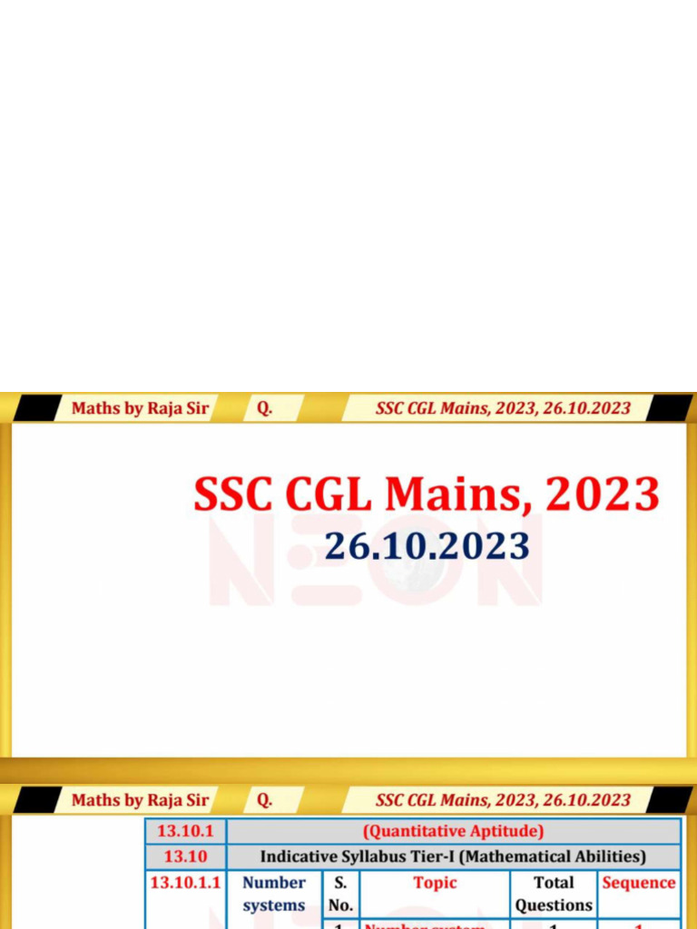 SSC CGL 2023 MAINS All Subjects Complete Paper Solutions 26 Oct | PDF