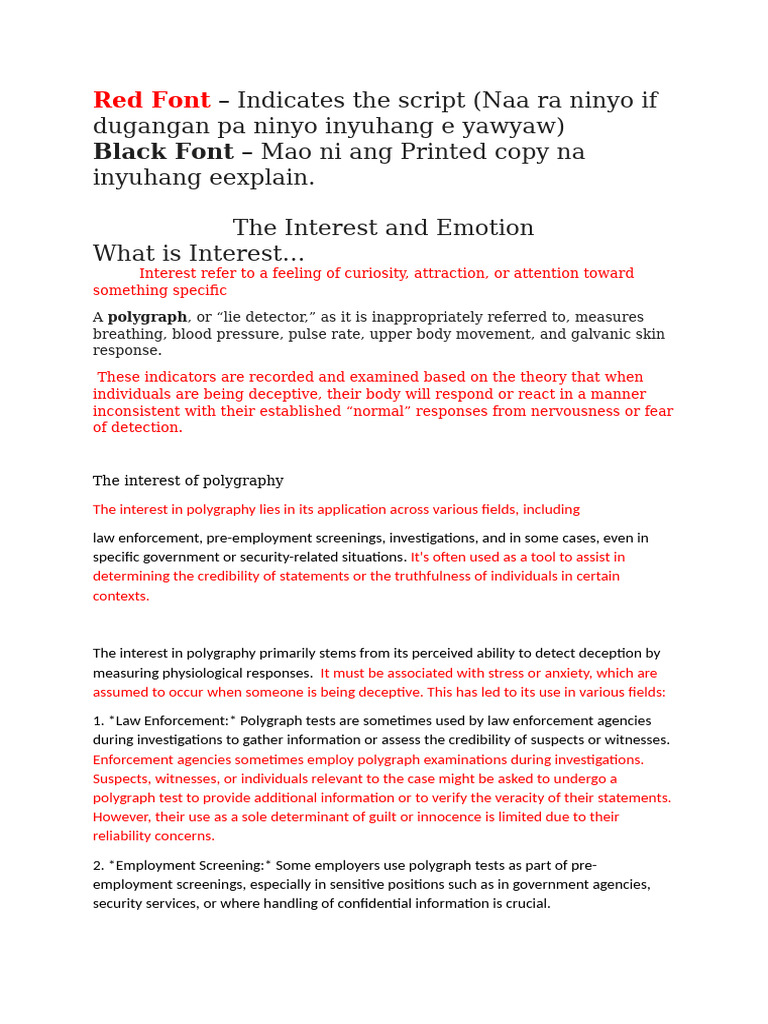 The Interest and Emotion | PDF