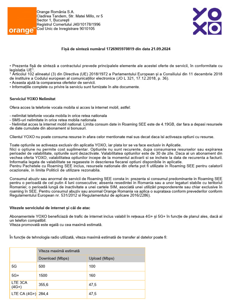 Fisa de Sinteza1 | PDF | Telecomunicaciones móviles | Finanzas y dinero