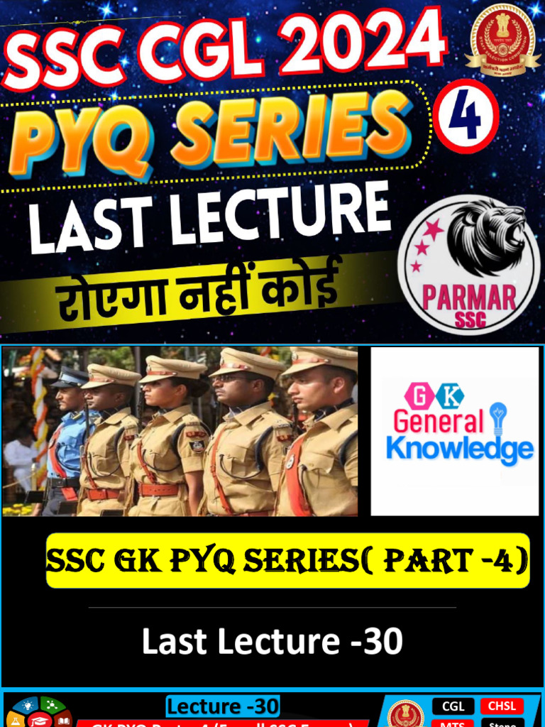 Lecture - (16-30) (SSC GK Pyq Part - 4) 2 | PDF
