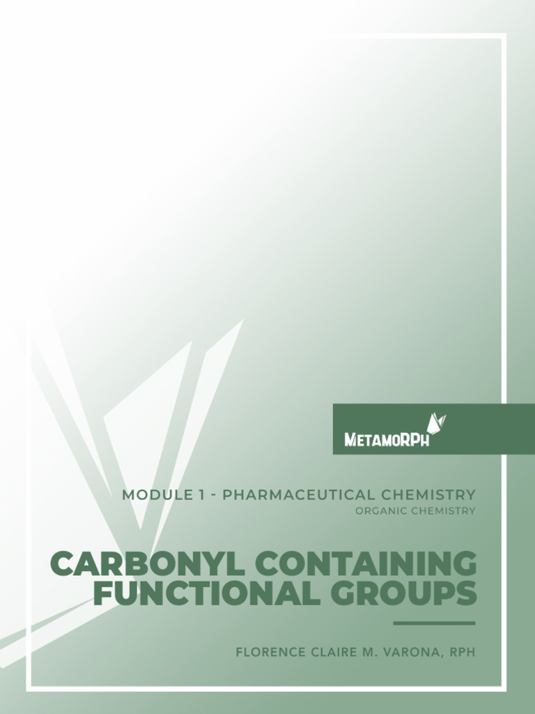 Organic Chemistry Part 10 - Carbonyl Containing Functional Groups ...