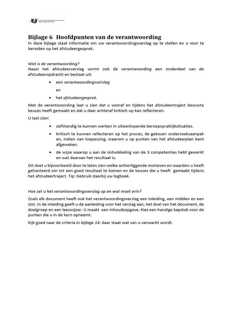 Verantwoordingsverslag Checklist | PDF