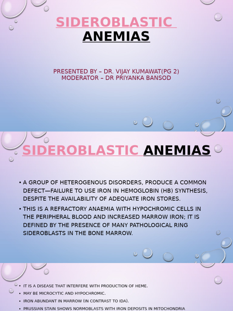 Sideroblastic Anemia | PDF