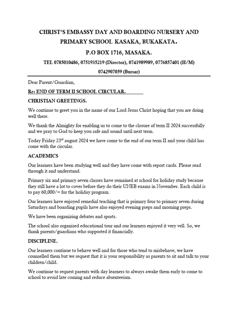 Primary Circular 2 | PDF