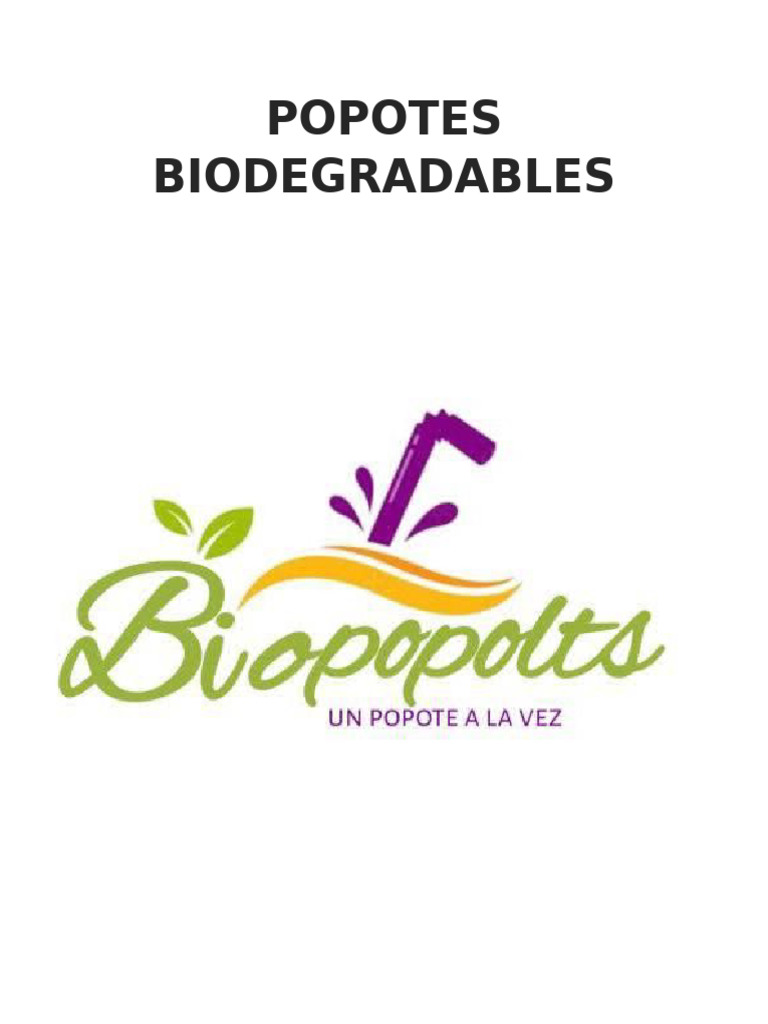 Popotes Biodegradables | PDF
