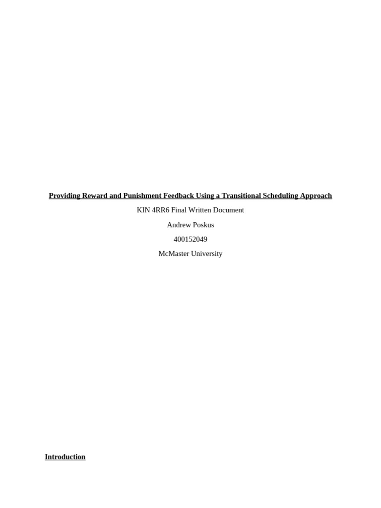 Final Written Document Thesis - Andrew Poskus - Unedited | PDF