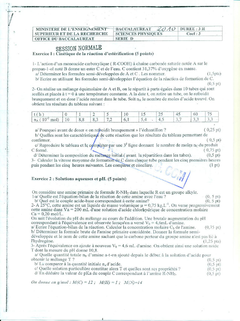 Bac D Phys 2010 | PDF