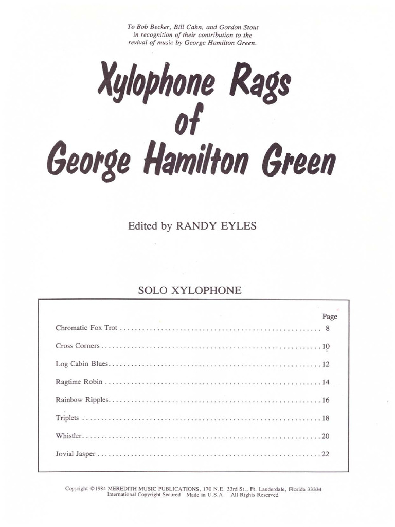 George Hamilton Green - xylofón | PDF