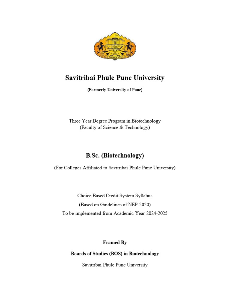 Biotechnology Syllabus 24 new-1 | PDF