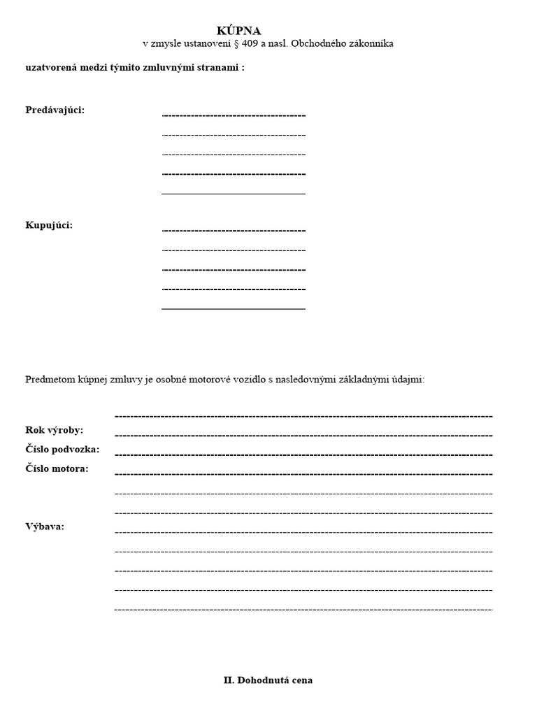 Kupno-Predajna-Zmluva - Kupa | PDF