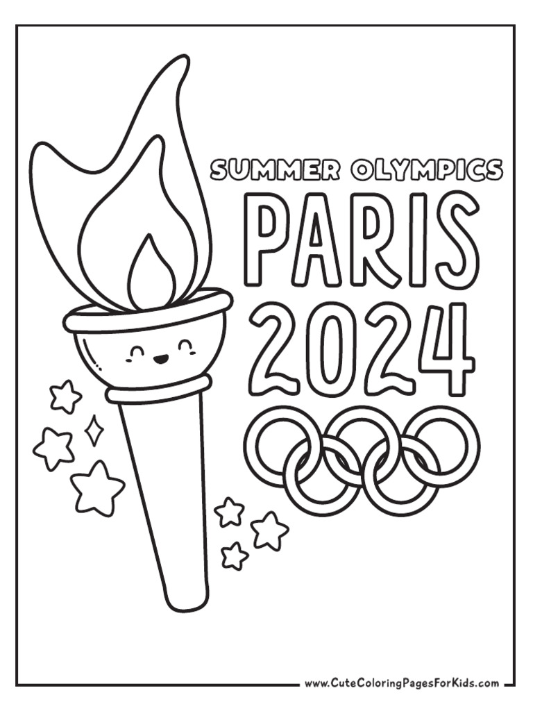 Summer Olympics Torch Coloring Page 1 | PDF