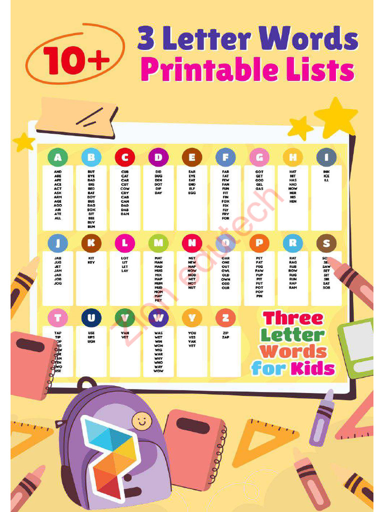 3letter Word - Flashcard | PDF