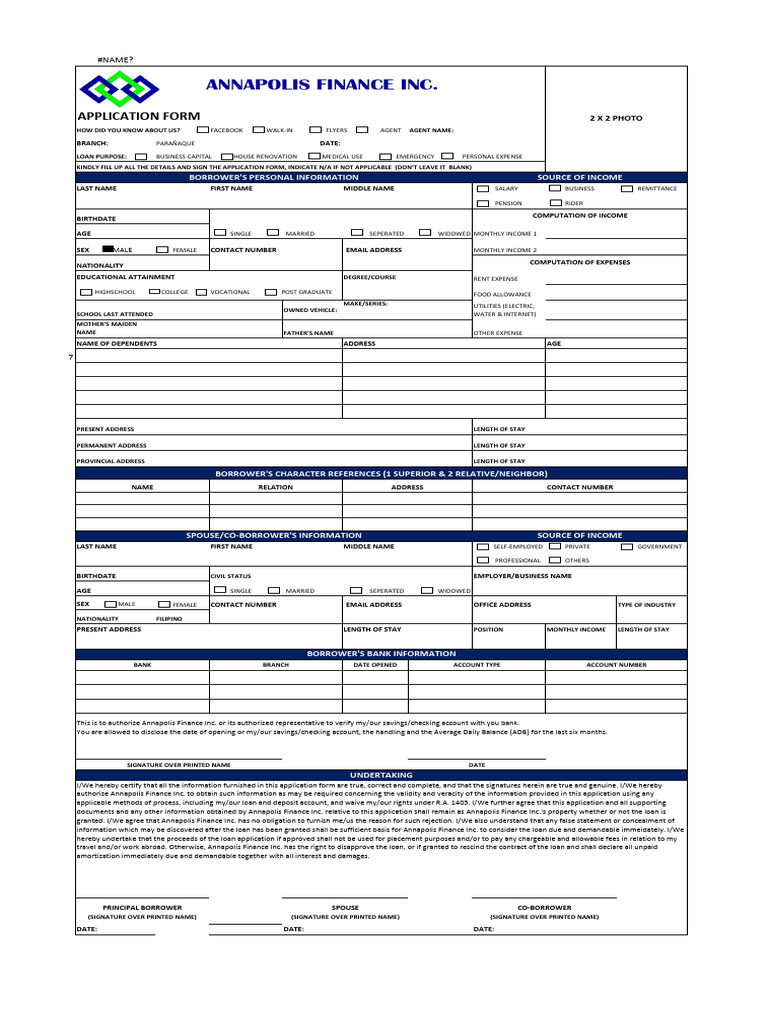 Application Form | PDF