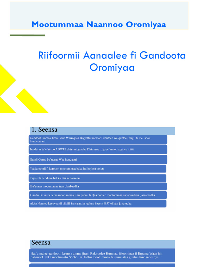 Gurmaa'insa Aanaalee Fi Gandootaa MNO Final | PDF