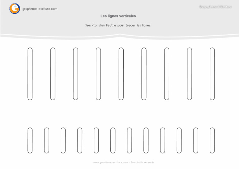 0 Graphisme Gs Grande Section Les Lignes Verticales 03 | PDF