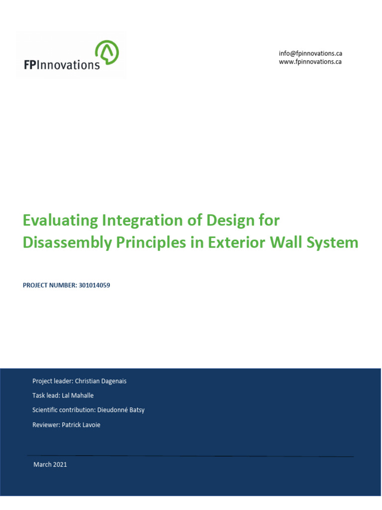 Evaluating Design for Disassembly in Walls | PDF | Polystyrene ...