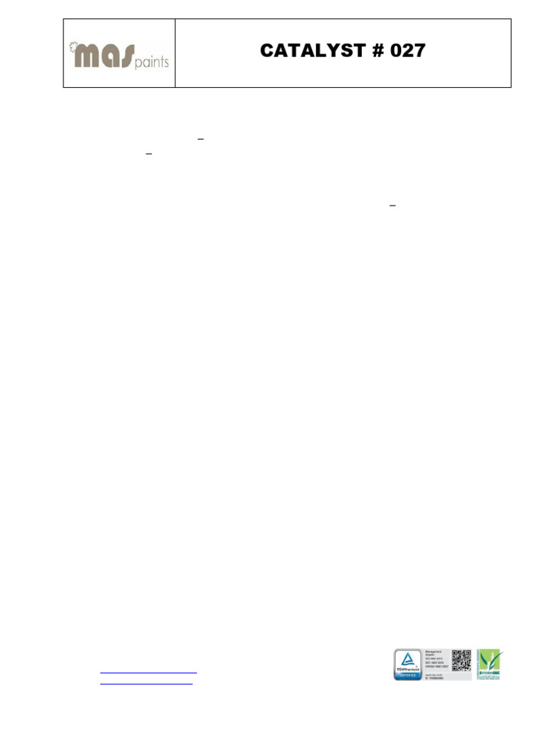 Catalyst 027 Datasheet | PDF