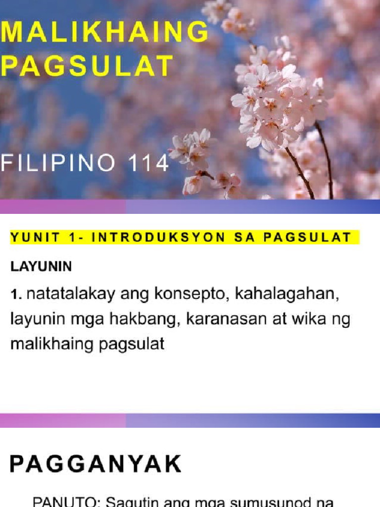 Malikhaing Pagsulat | PDF