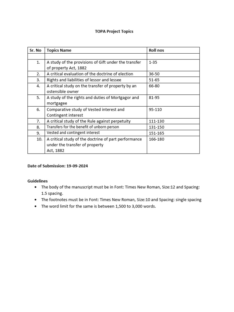 TOPA Assignment | PDF