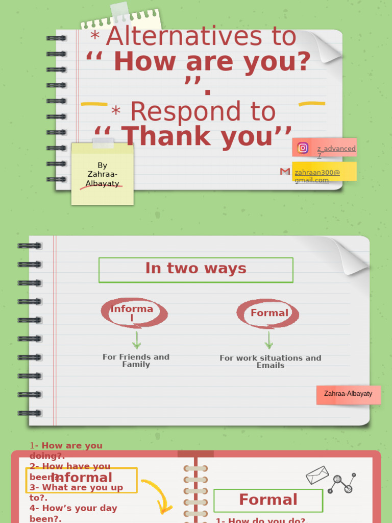 Alternatives To How Are You and Respond To Thank y Classroom Posters ...