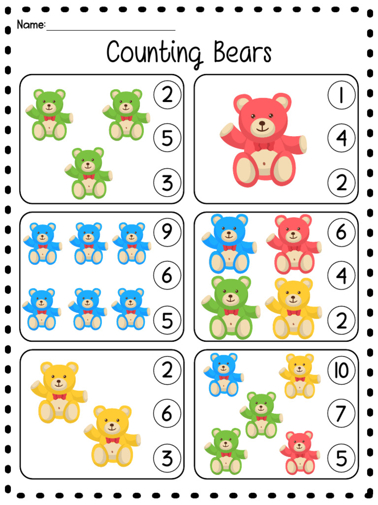 Teddy Bear Preschool Math Pack | PDF