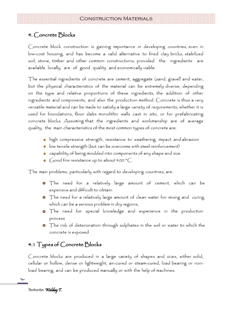 4. Concrete Blocks | PDF