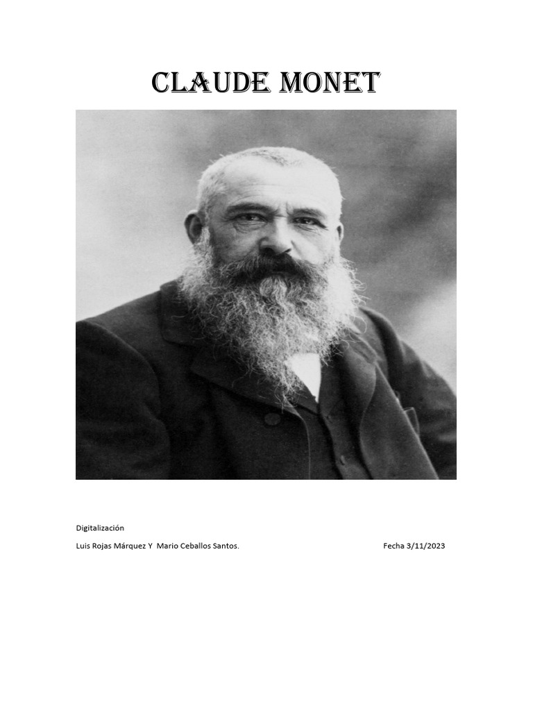 Guía de Estudio sobre Claude Monet | PDF | Plastic Arts | Foreign Language Studies