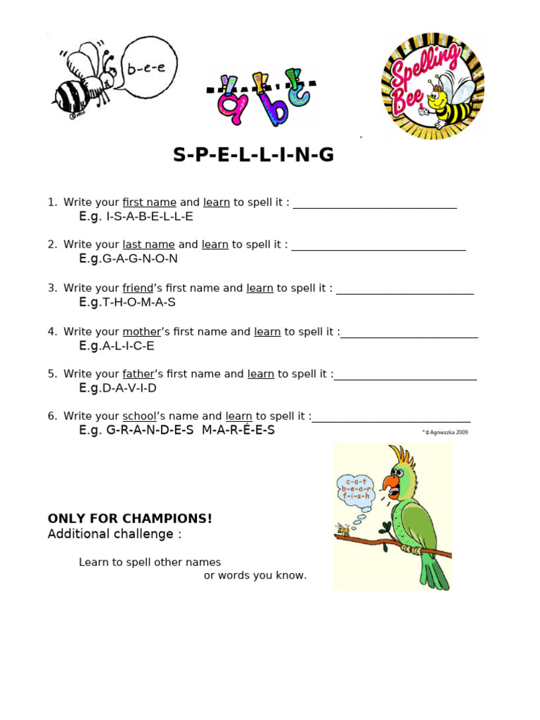 Spelling 42823 | PDF