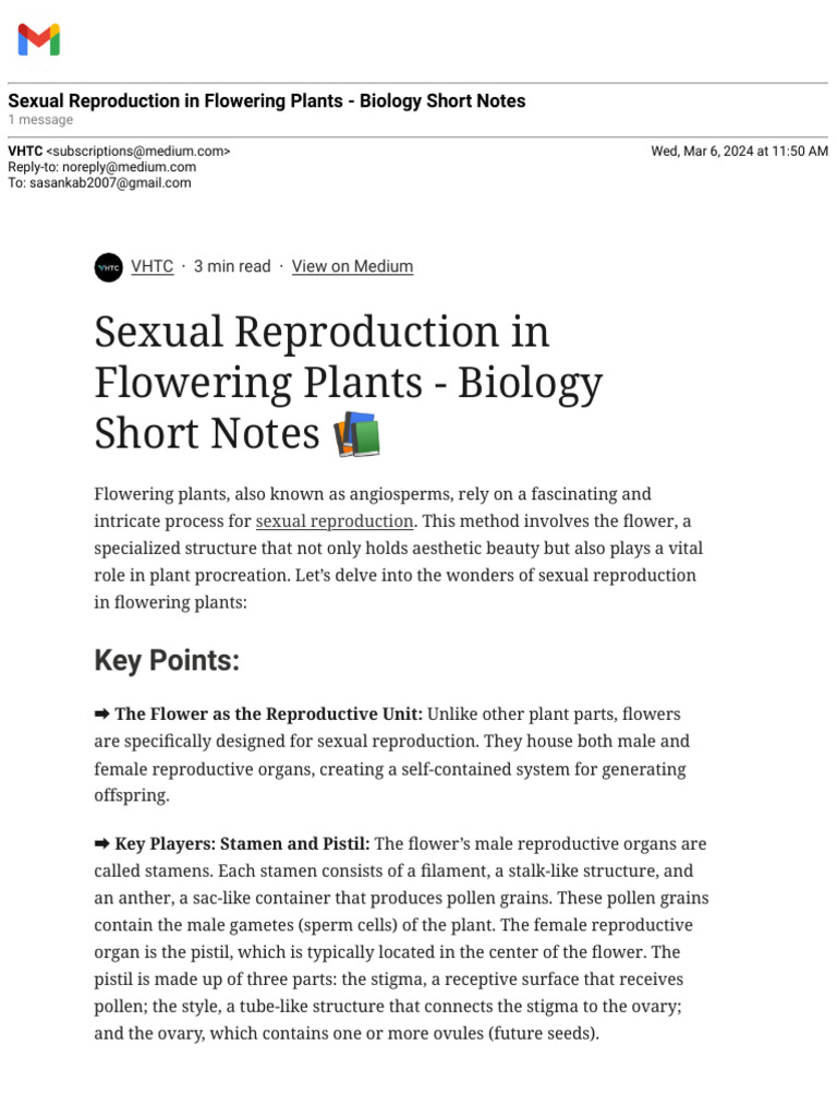 Gmail - Sexual Reproduction in Flowering Plants - Biology Short Notes ...