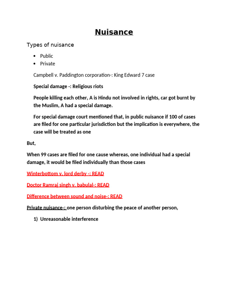 Nuisance | PDF