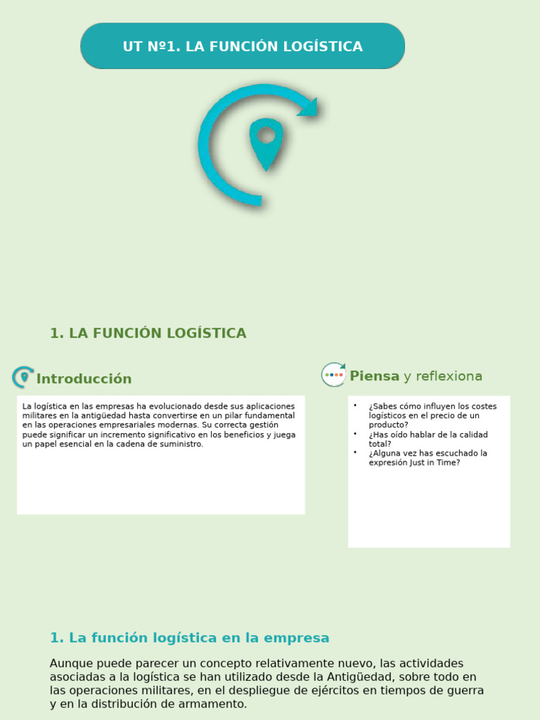 Presentaciones Ut Nº1 La Función Logistica en La Empresa - Rev00 | PDF